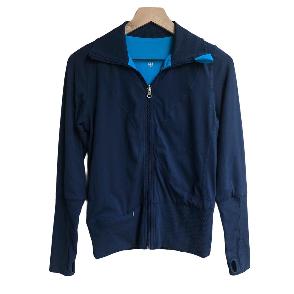 Lululemon Navy/Turquoise Raja Reversible Jacket - Gem